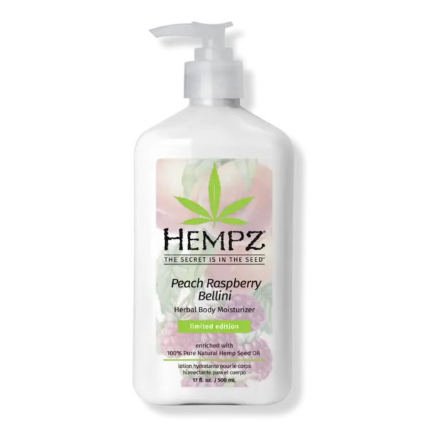HEMPZ Limited Edition Peach Raspberry Bellini Herbal Body Moisturizer