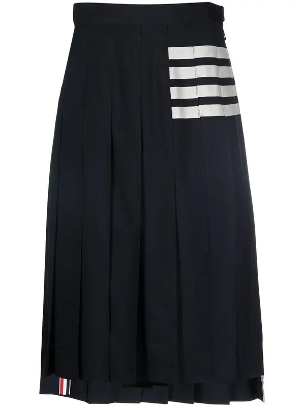 Thom Browne Stripe-print Pleated Skirt