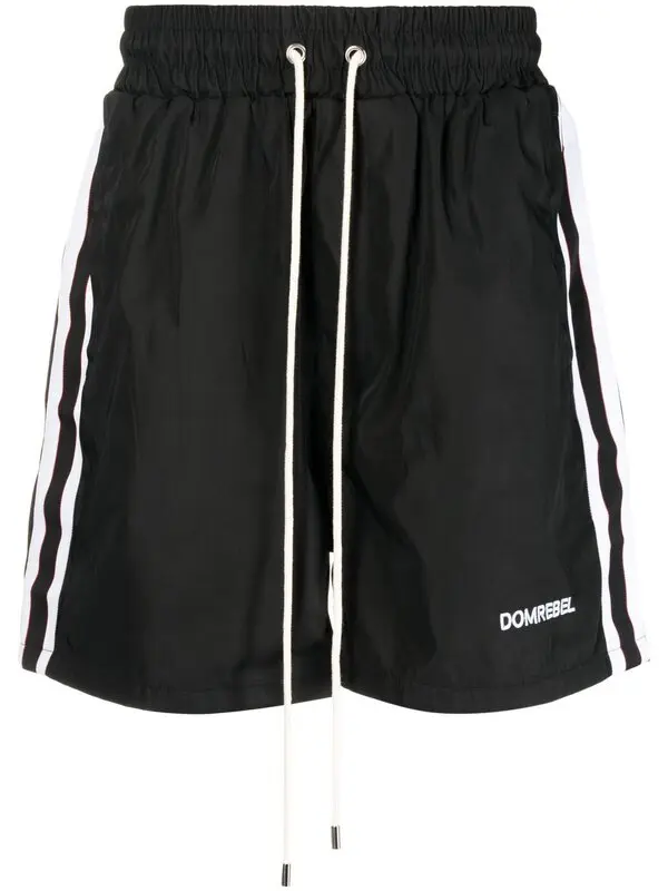 DOMREBEL Basketball Drawstring Shorts - Black