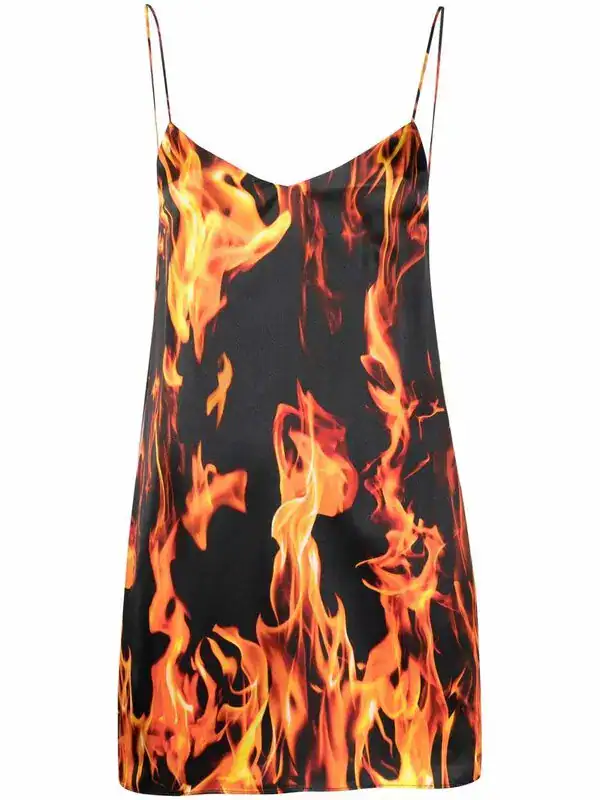 black flame dress Balmain Black Velvet Fire Dress main image 0