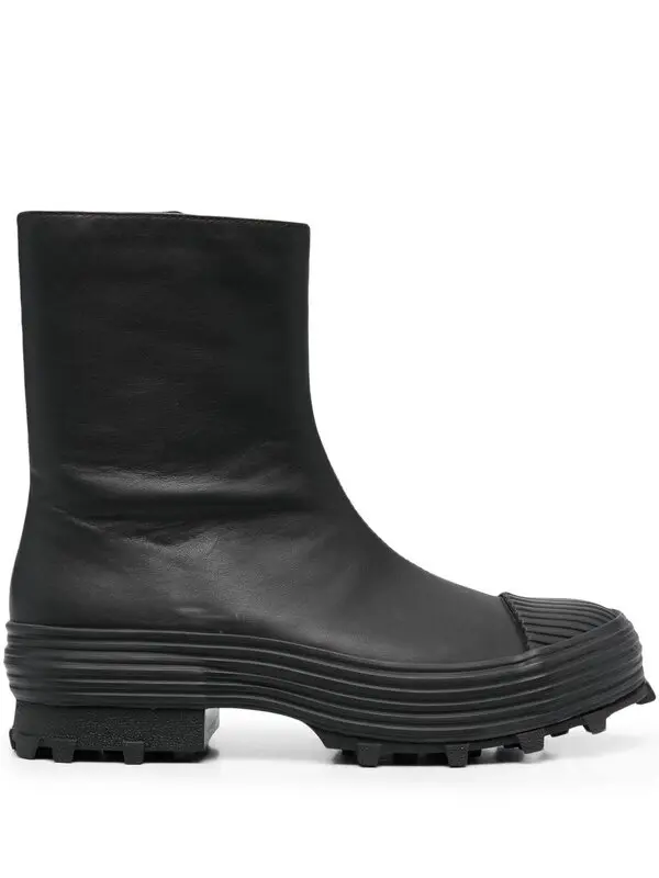 Camper Leather Ankle Boots - Black