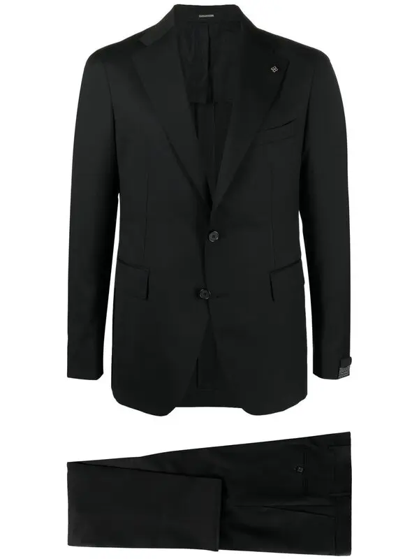 Tagliatore Virgin Wool Single-breasted Suit - Black