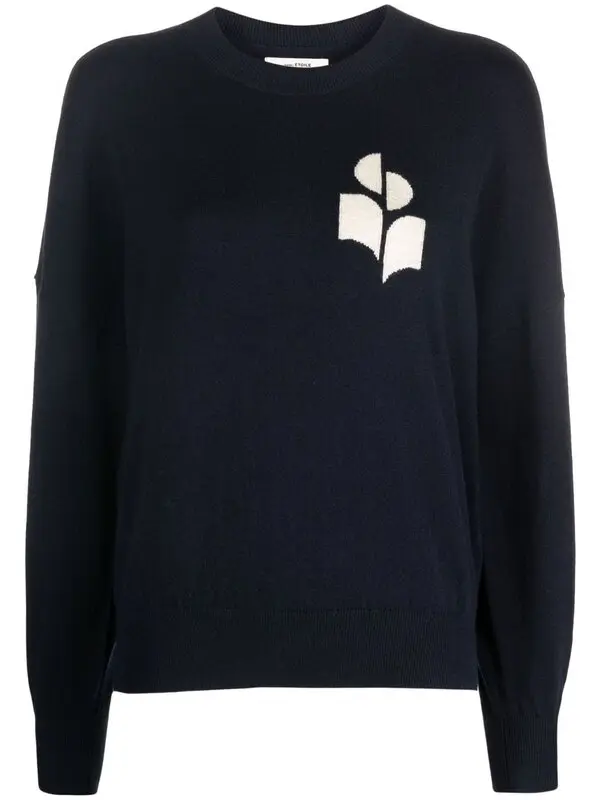 MARANT ETOILE Marisans Logo-intarsia Jumper - Blue