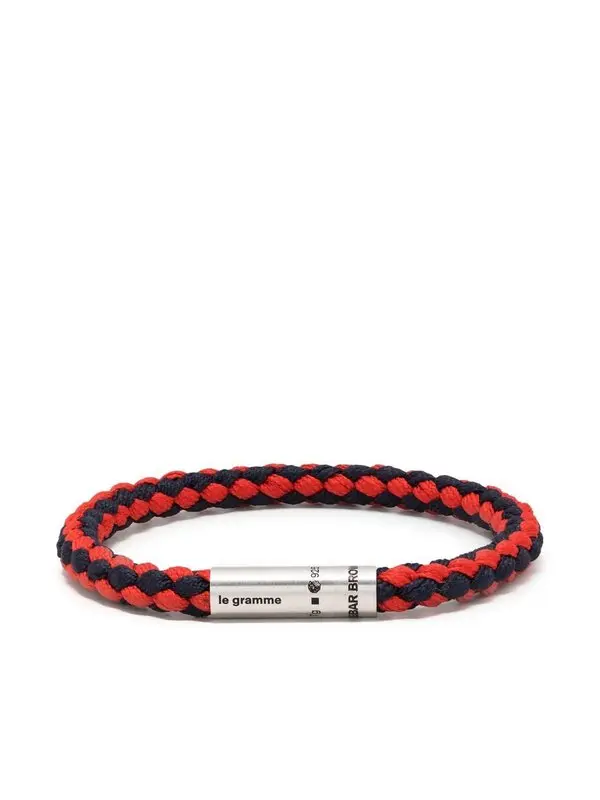 Le Gramme X Orlebar Brown Engraved-logo Bracelet - Blue