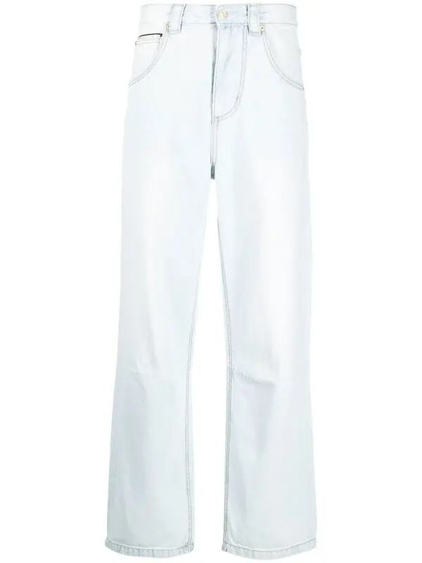 Eytys Titan White-Stone Wide-Leg Jeans In Blue 44% Off