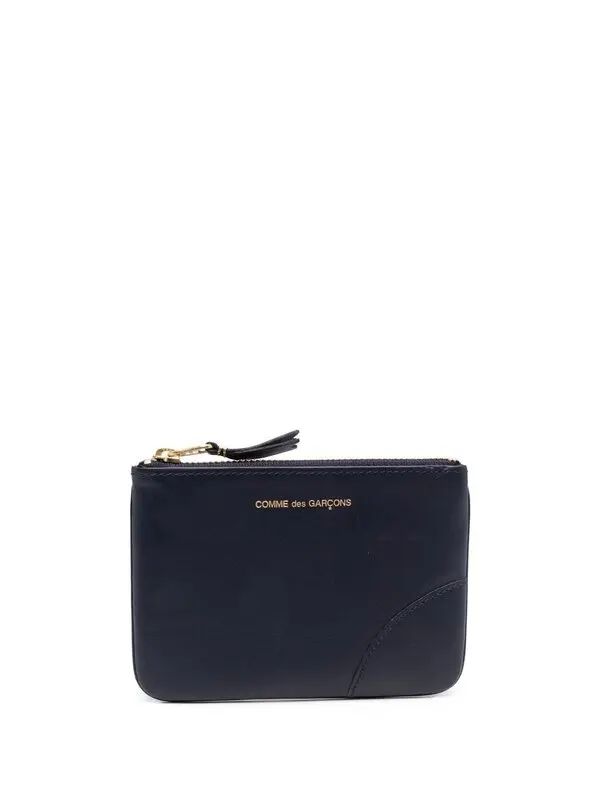 Comme Des Garçons Zipped Leather Coin Wallet - Blue