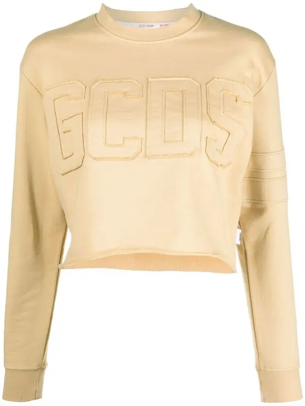 Gcds Logo Cropped Sweatshirt