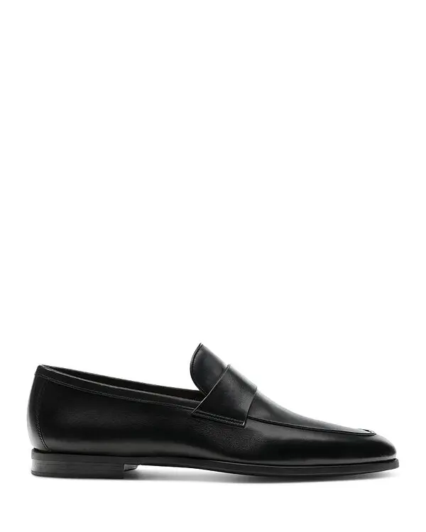 Magnanni Heros Apron Toe Loafers - Black