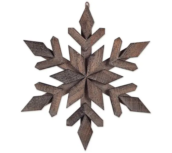 SUNSET VISTA DESIGNS Svd Brown Snowflake 18