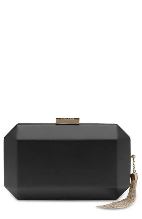 OLGA BERG Lia Faceted Clutch - Black