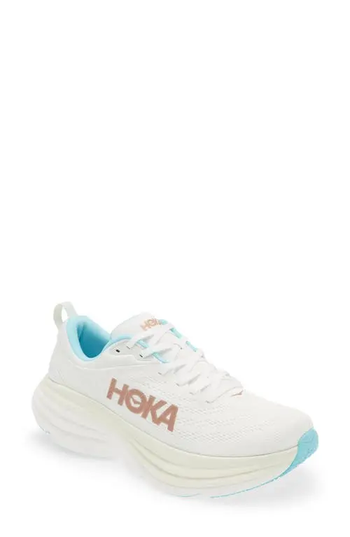Hoka Bondi Sneaker - Frost / Rose Gold