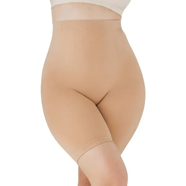 SHAPERMINT ESSENTIALS High Waist Shaper Shorts - Latte