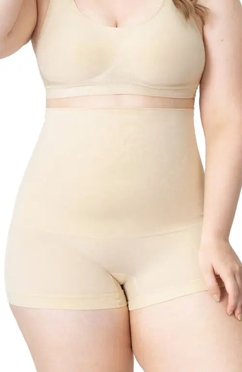 SHAPERMINT ESSENTIALS High Waist Shaper Boyshorts - Beige