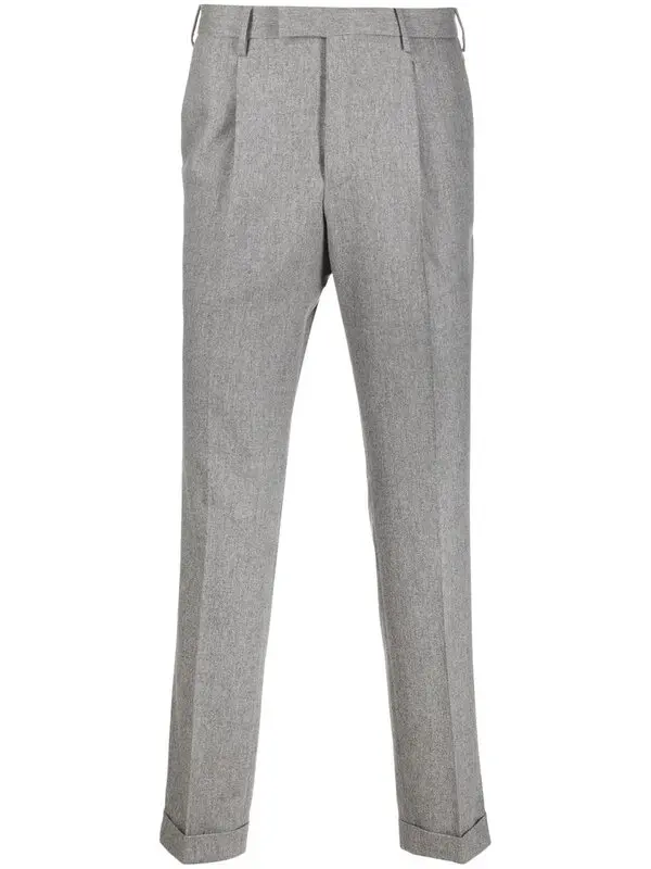 PT TORINO Stretch-wool Trousers - Grey