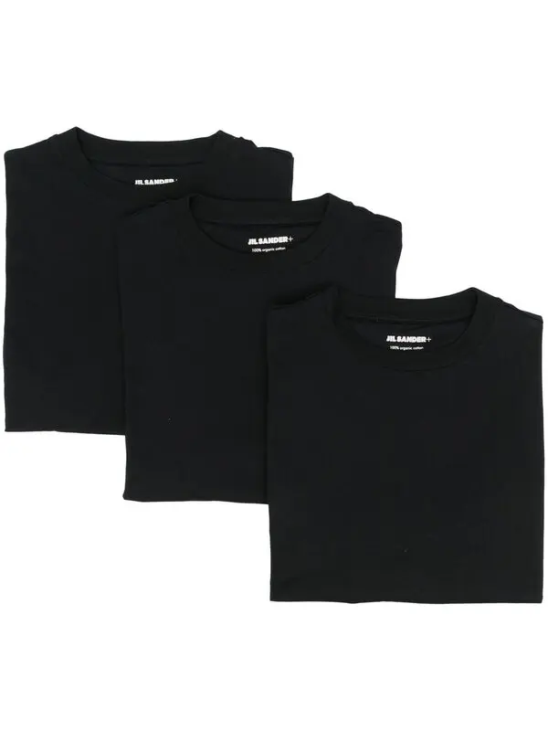 JIL SANDER Short-sleeve 3-pack T-shirts - Black