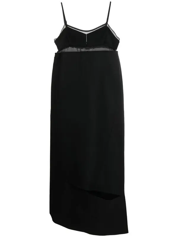 Sacai Asymmetric Cut-out Midi Dress