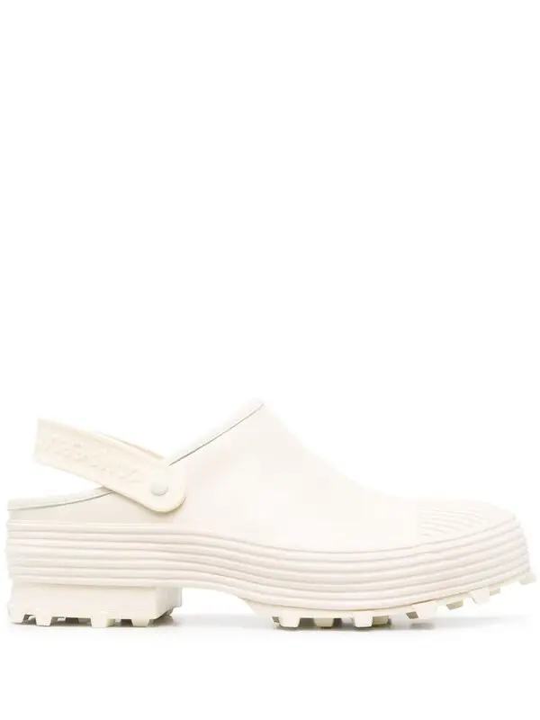 Camper Leather Chunky Mules - White