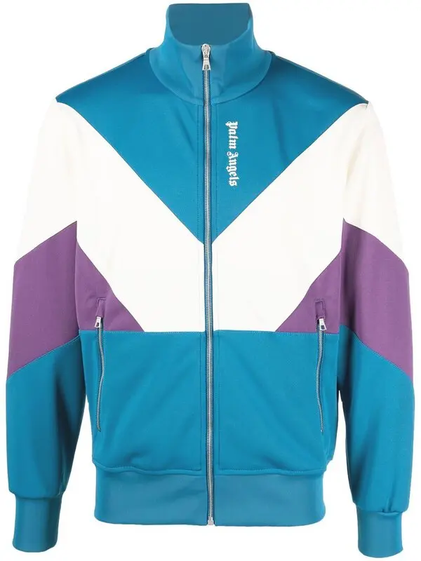 Palm Angels Colour-block Track Jacket - Blue