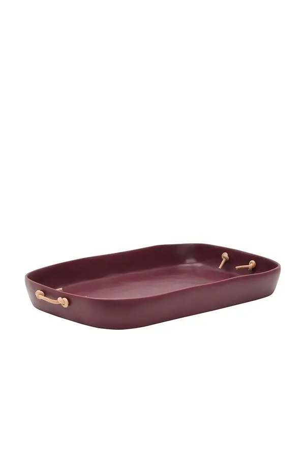 TINA FREY DESIGNS Extra Large Tray - Oxblood