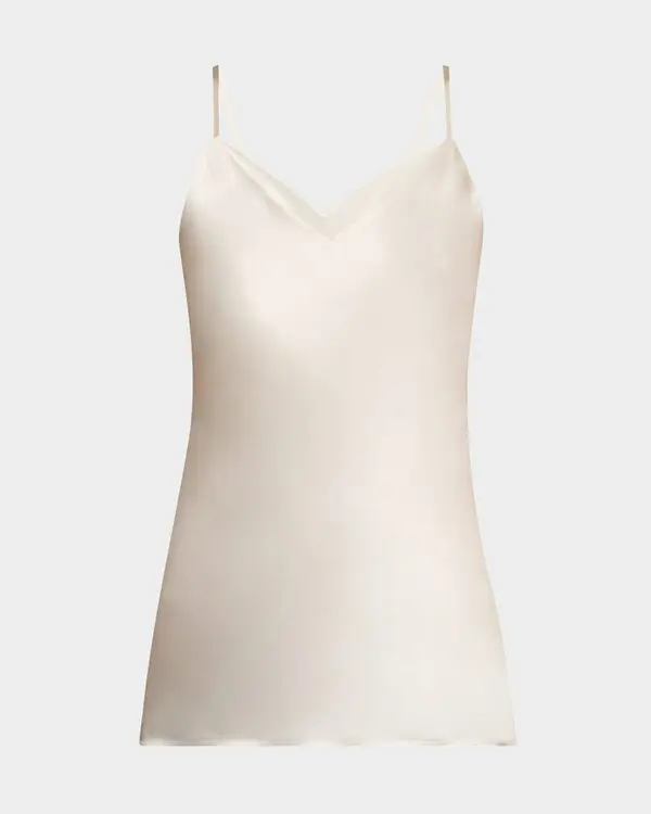 Lafayette 148 New York Luxe Charmeuse Bias Tank - Cloud