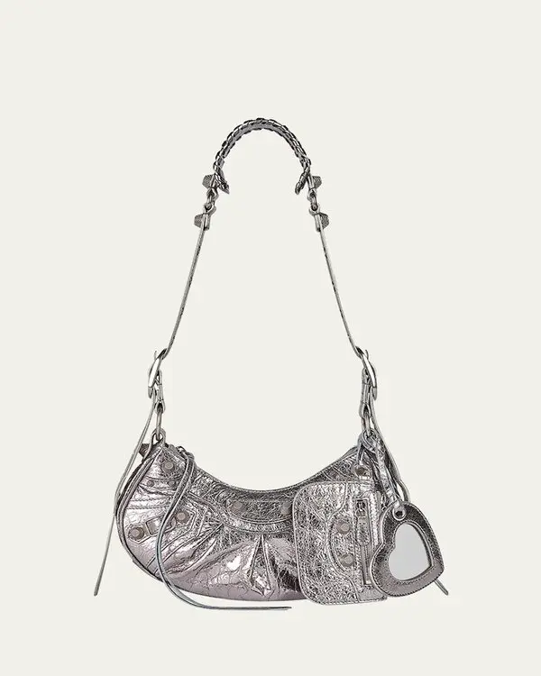 Balenciaga Cagole Xs Hobo Bag - Silver