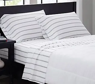 TRULY SOFT Ticking Stripe Twin Sheet Set