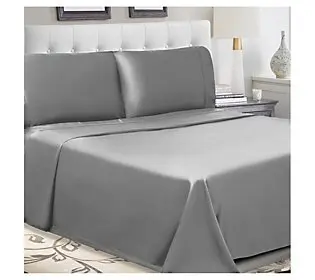 SUPERIOR Solid Cotton Percale Deep Pocket Sheet Set Twin Xl