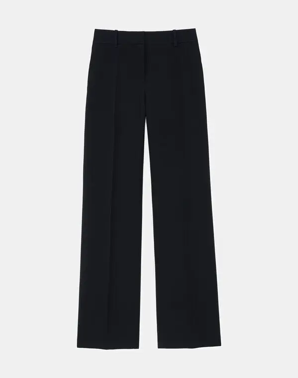 Lafayette 148 New York Petite Wool-silk Crepe Sullivan Pant - Black