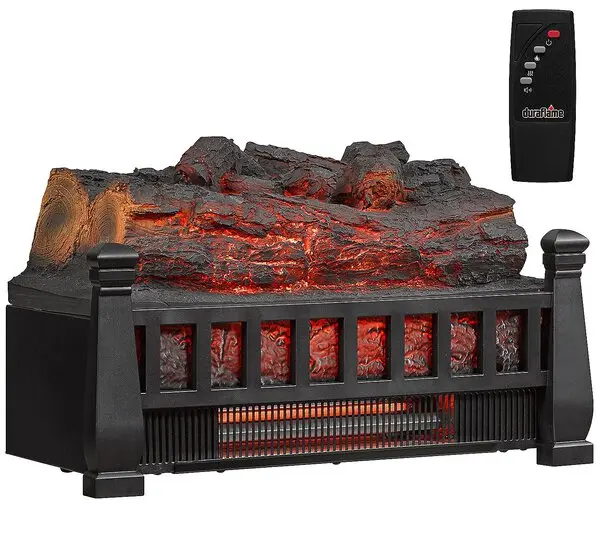 DURAFLAME Infrared Pine Log Insert Heater W/ Crackle Sound