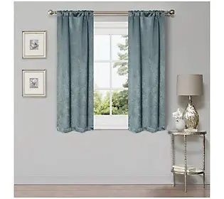 SUPERIOR Modern Geometric Waves Blackout Curtai N Set, 26x63