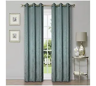 SUPERIOR Modern Geometric Waves Blackout Curtai N Set, 42x96
