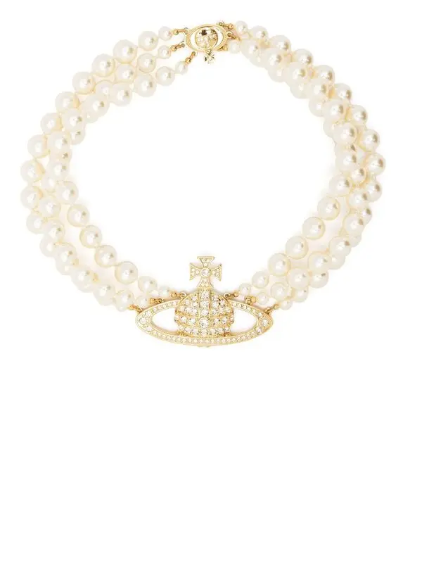 VIVIENNE WESTWOOD Faux-pearl Choker Necklace - White