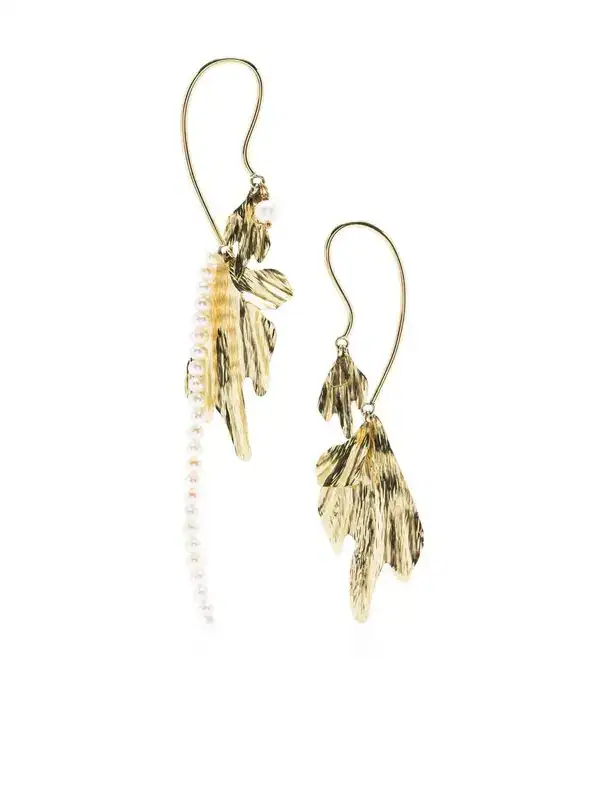 Ulla Johnson Mahina Draped Earrings Gold Editorialist