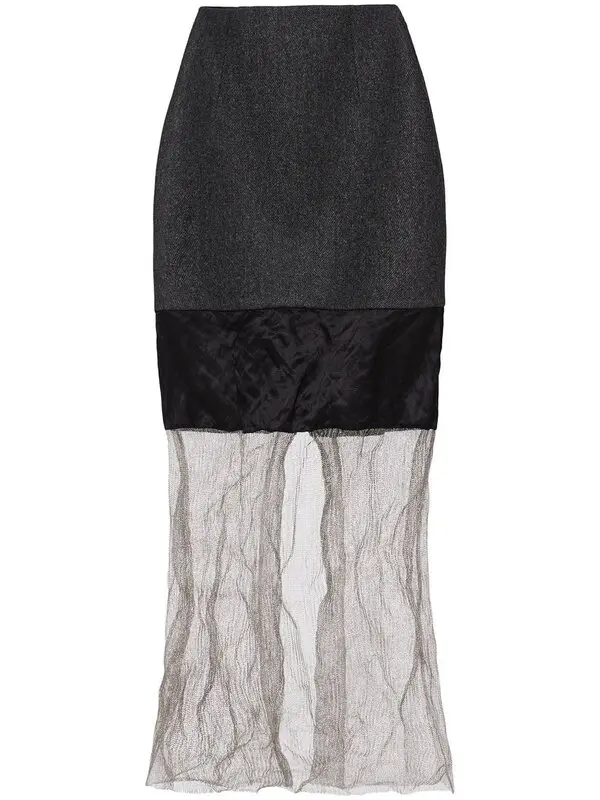 Prada Panelled Midi Skirt