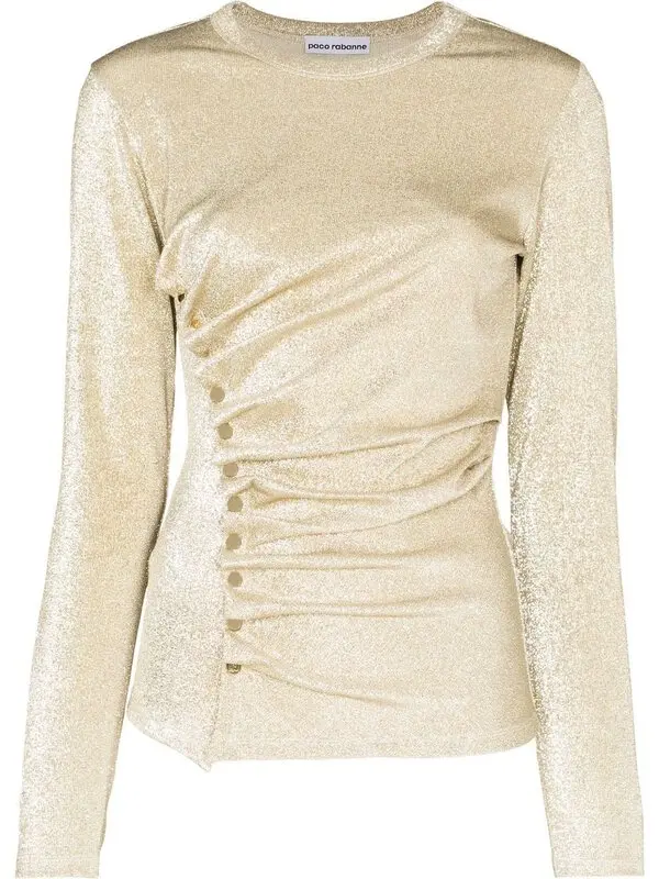 Rabanne Asymmetric Metallic T-shirt