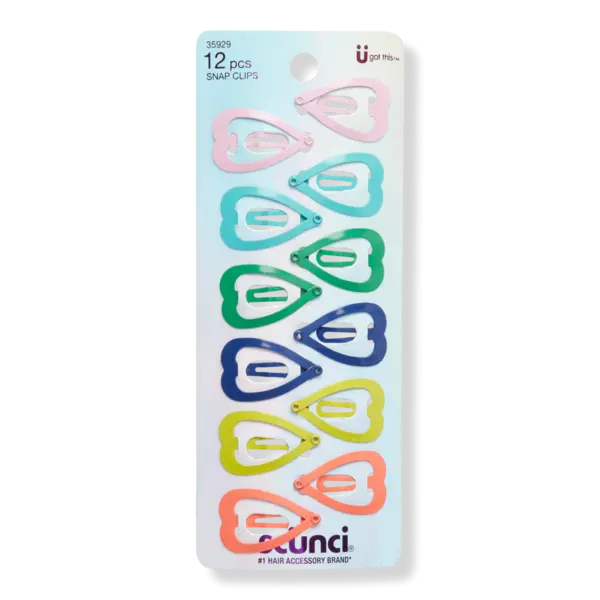 SCUNCI Heart Snap Clips