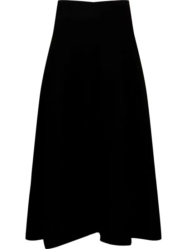 JIL SANDER High-waisted A-line Skirt - Black