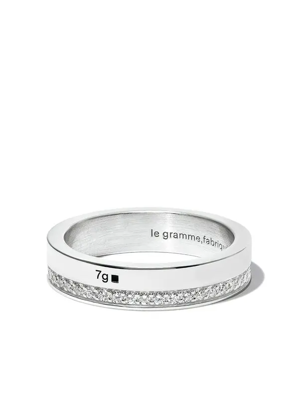 Le Gramme 7g Diamond Line Polished Band Ring