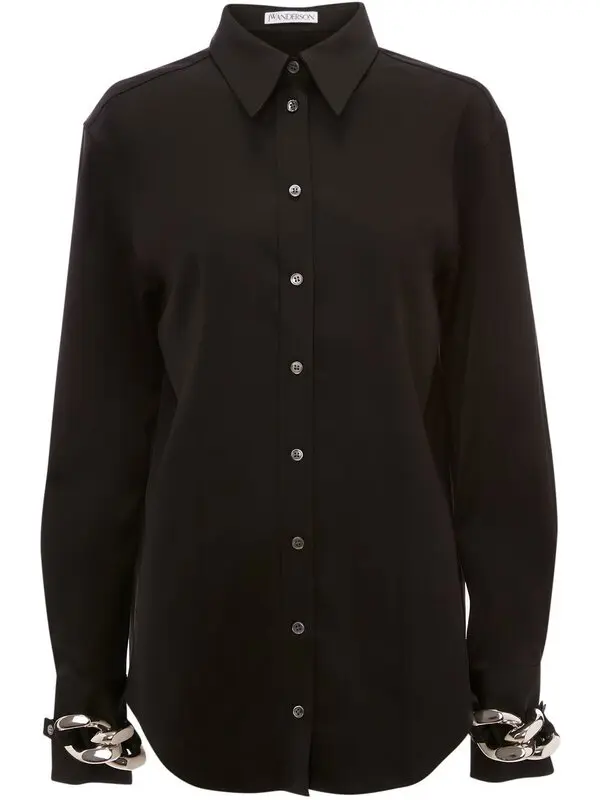 JW Anderson Chain-link Cuff Shirt - Black