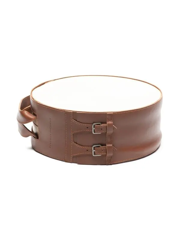Brunello Cucinelli Leather-trim Tamburello Set