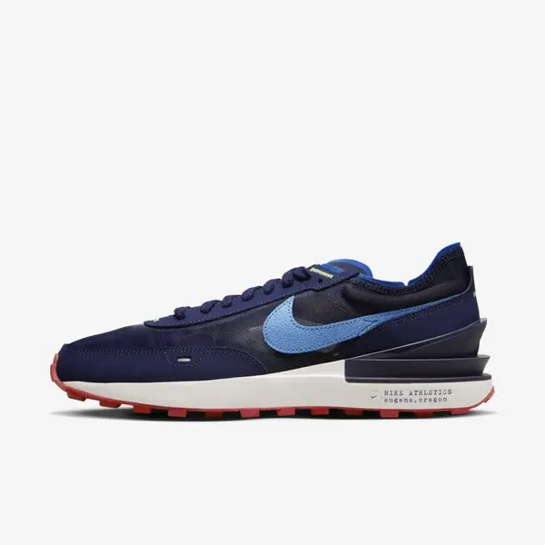 Nike Waffle One Se Shoes In Blackened Blue,Game Royal,Red Clay