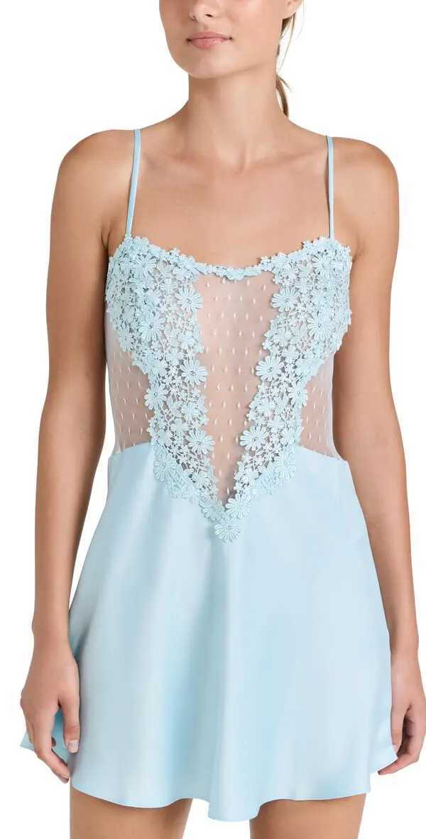 Flora Nikrooz Showstopper Chemise - Light Blue