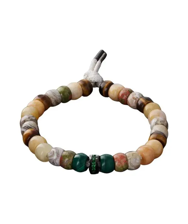 Carolina Bucci Hamptons Forte Beads Blackened Gold Multi-stone Bracelet