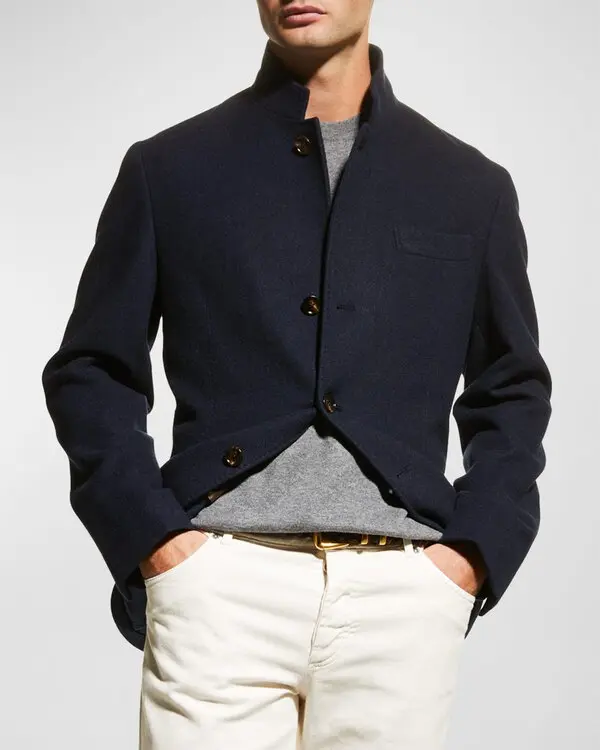 Brunello Cucinelli Cashmere Blazer Coat - Cobalt Blue