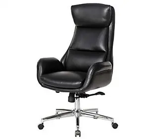 GLITZHOME Executive Adjustable Swivel Office Ch Ir