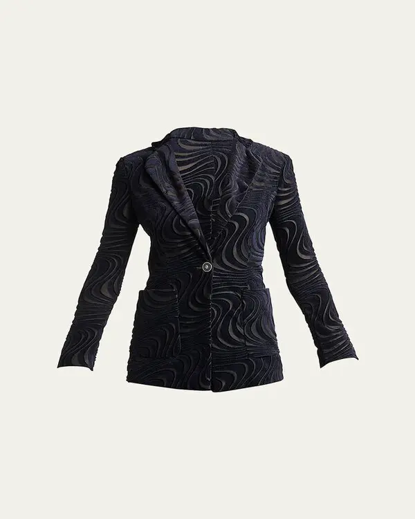 Giorgio Armani Swirl Jacquard Blazer