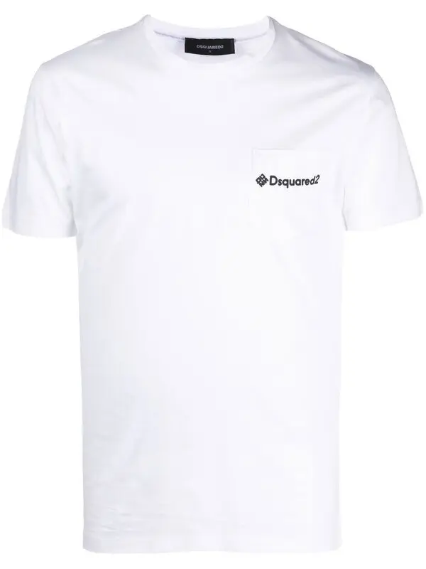 Dsquared2 Logo-Print Cotton T-Shirt In White - 20% Off | Editorialist