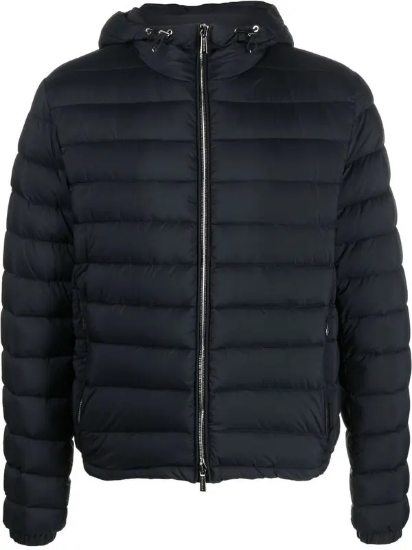 MOORER Quilted Puffer Jacket - Blue