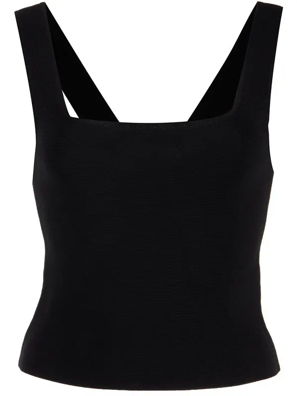 Matteau Square Neck Vest Top - Black