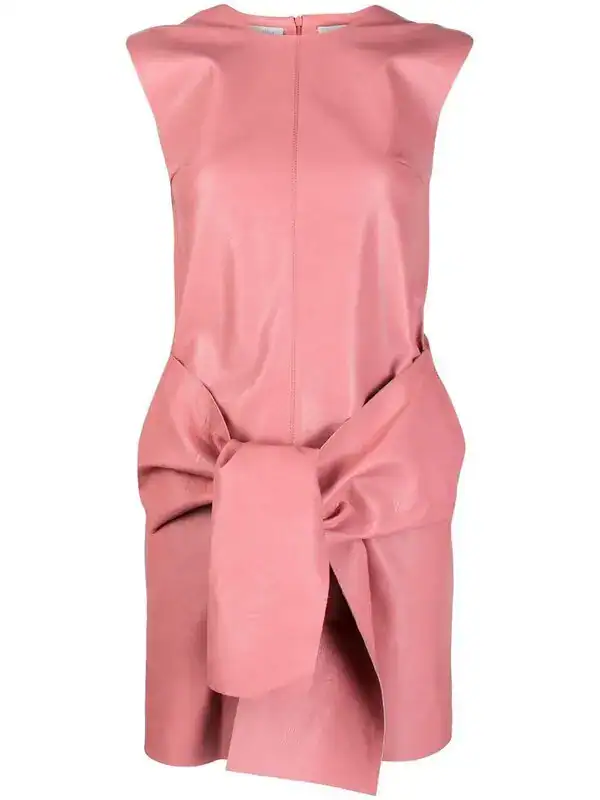 faux leather dress white Eyes On Me Faux Leather Strapless Dress main image 1